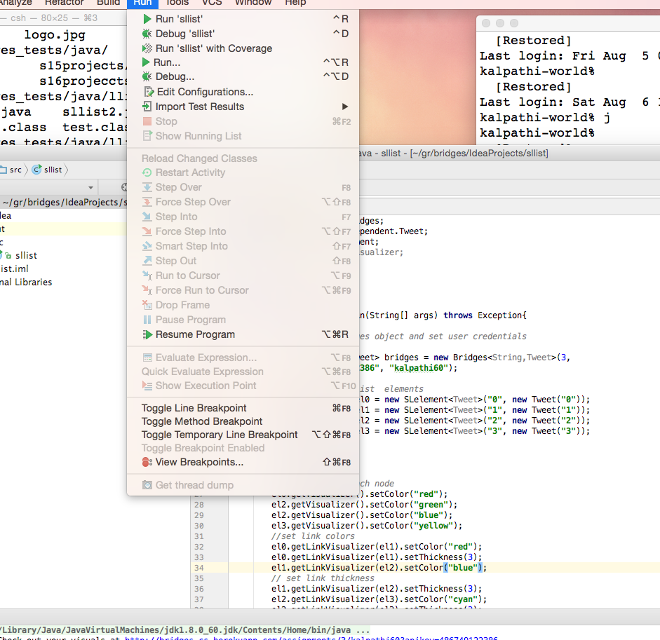 BRIDGES Java Setup Page(for IntellJ IDE)