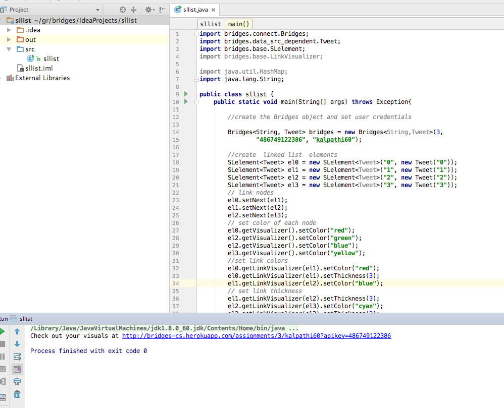 BRIDGES Java Setup Page(for IntellJ IDE)