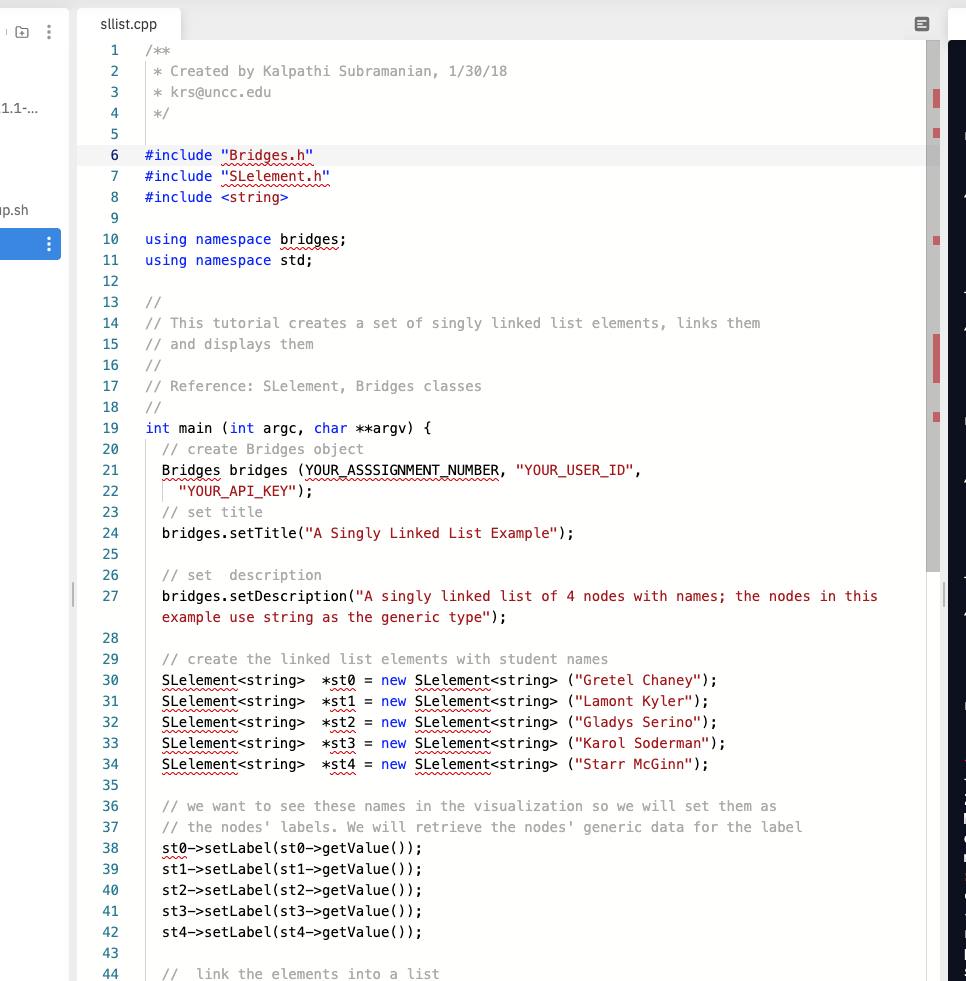 BRIDGES-C++ Setup Using Repl.it